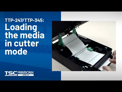 TSC TTP-247/TTP-345: Loading the media in cutter mode