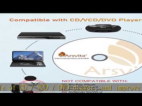Arsvita Laser Lens Cleaner Disc Cleaning Set for CD/VCD/DVD Player, Not Compatible for Bose Player,