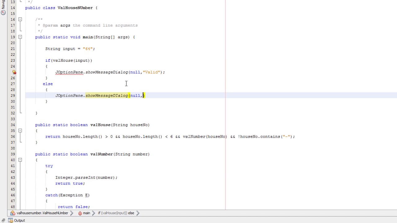 Java Validation: Validating a House Number