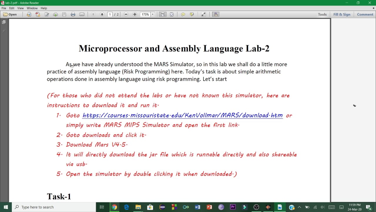 Assembly Lab 2 Video