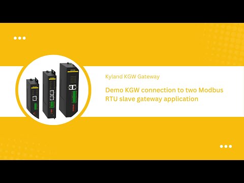 Demo KGW connection to two Modbus RTU slave gateway application