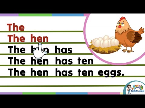 Practice Reading Sentences for Beginners | English Reading Lesson for Nursery and Kindergarten