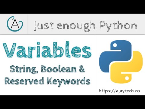 Variables - Strings, Boolean & Variable naming convention | Just enough Python