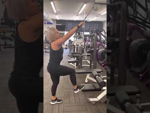 Standing High Cable Row