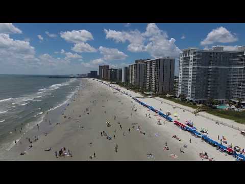 Drone over Mytrle Beach at SeaWatch Resort