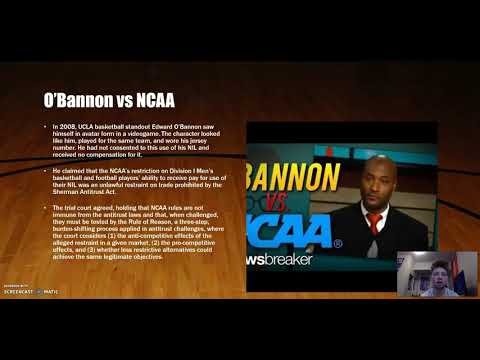 Griffin Manning SPM 441 Youtube Video: NIL Compensation for NCAA Athletes