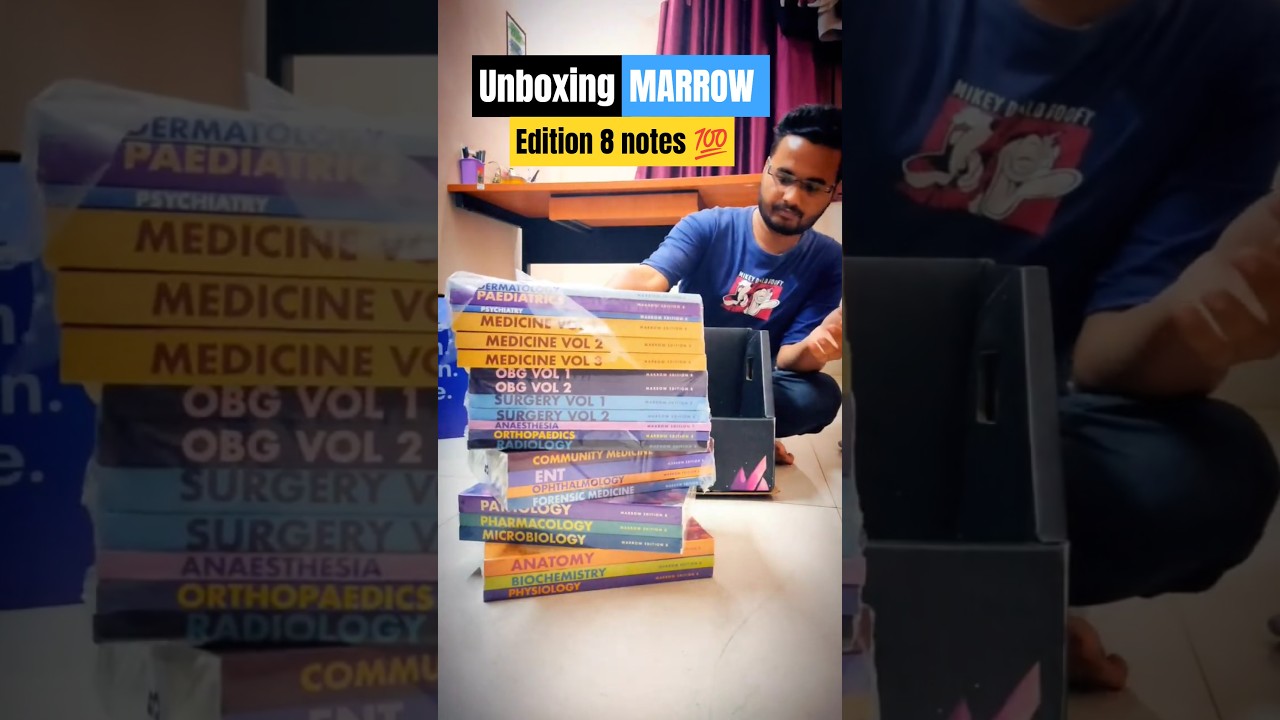 MARROW EDITION 8 hardcopy notes unboxing 📚🧑🏻‍⚕️😍#mbbs #neet #marrow #neetpg #aspirants #viralshorts