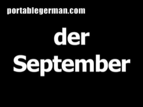 German word for September is der September