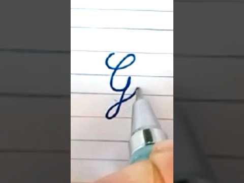How to write in cursive Capital letter G |Cursive Writing for beginner |Cursive handwriting practice