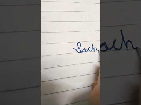 "sachu ๐๐ Beautiful name in cursive #calligrapherambesh #handwriting #trending