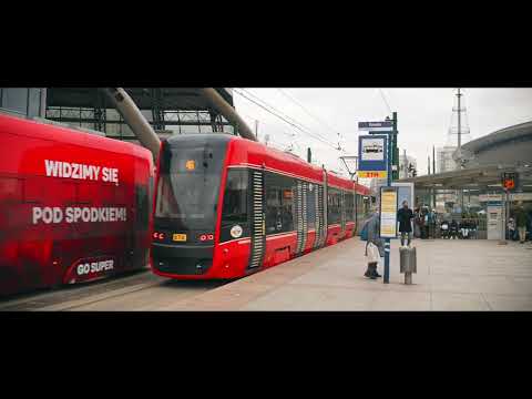 Poland, Katowice, tram 46 ride from Pl.Miarki to Rondo