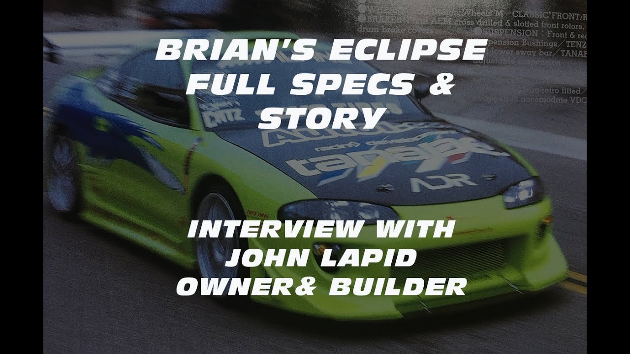 Brian's Orange Toyota Supra Digitally Races His 1995 Mitsubishi Eclipse ...