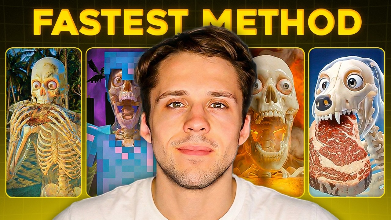How to Make VIRAL AI Skeleton Shorts FAST (Full Tutorial)