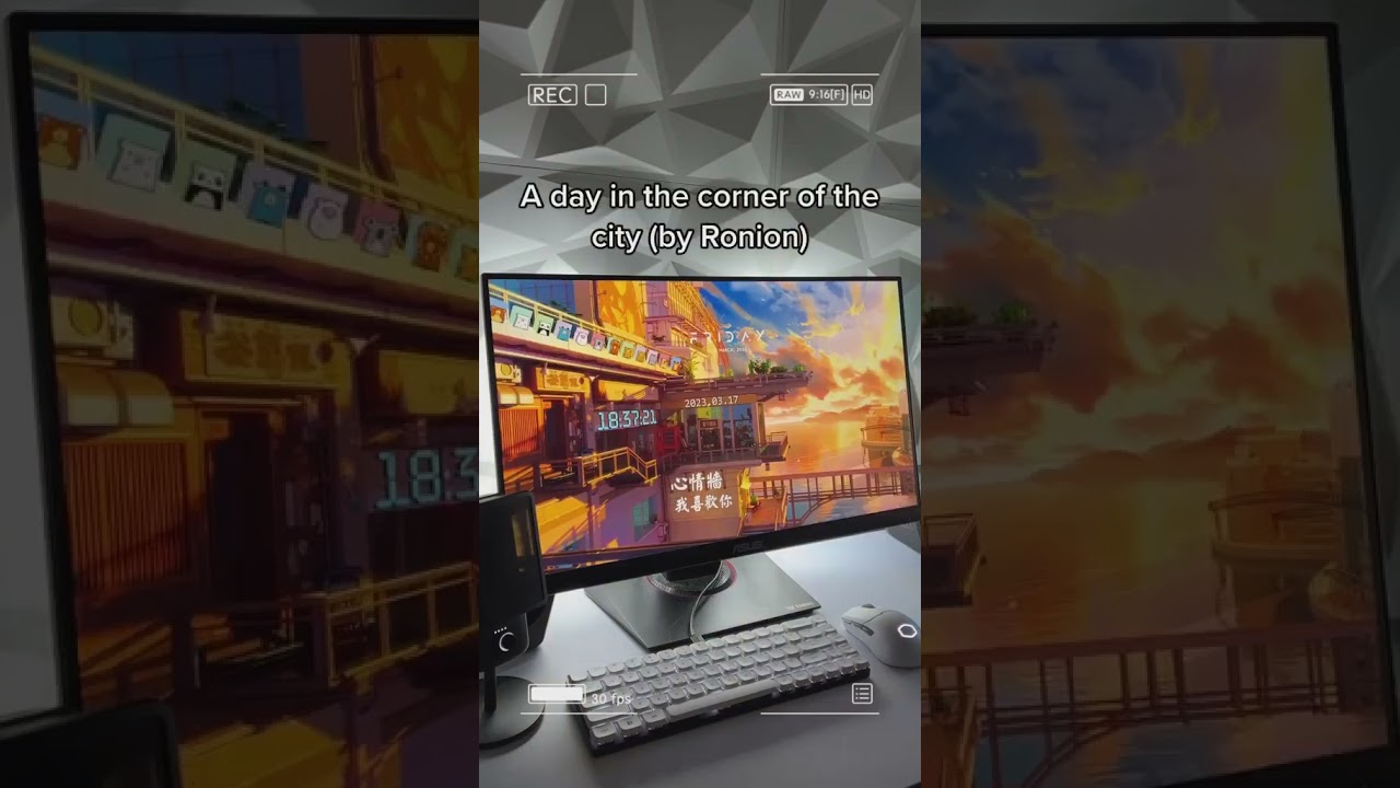 Wallpapers you need--Vibrant Town Edition #wallpaper #wallpaperengine #aesthetic #shorts #setup