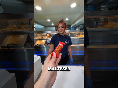 Ordering Chippy chips but with a sweet treat, battered Maltesers bunnies! #chipshopdiva #bunnies