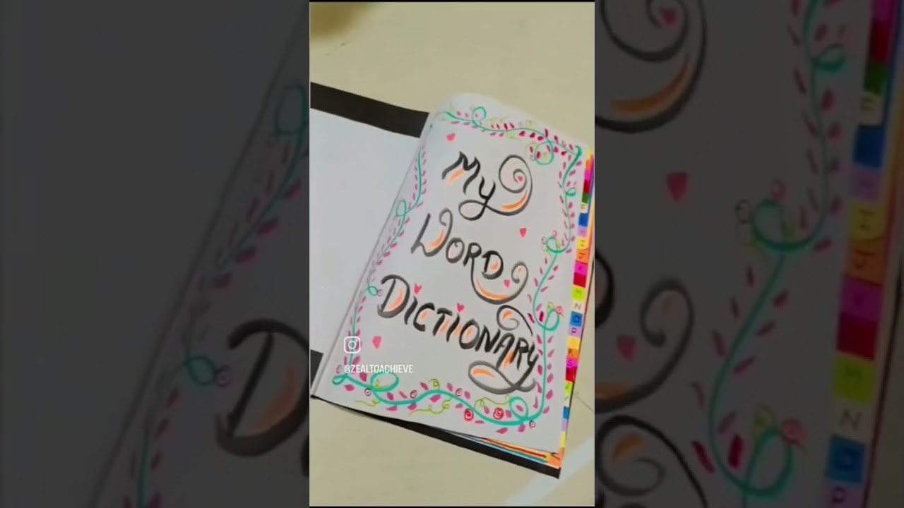 my word dictionary idea#handmade dictionary idea for school project#handmadedictionary #creative