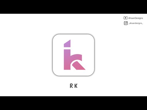 R K logo design make in android phone #Short