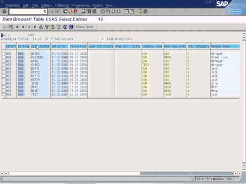 SAP Important Tables in CO Module