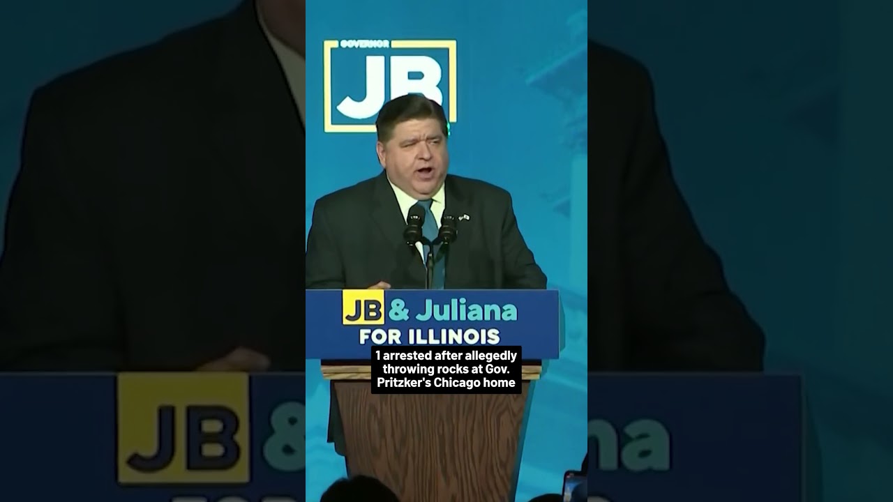 1 arrested after allegedly throwing rocks at Gov. Pritzker's Chicago home