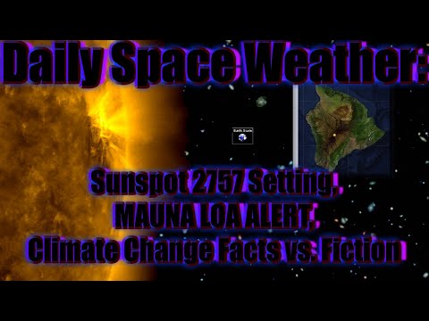 Daily Space Weather: Sunspot 2757 Setting, MAUNA LOA ALERT, Climate Change Facts vs. Fiction
