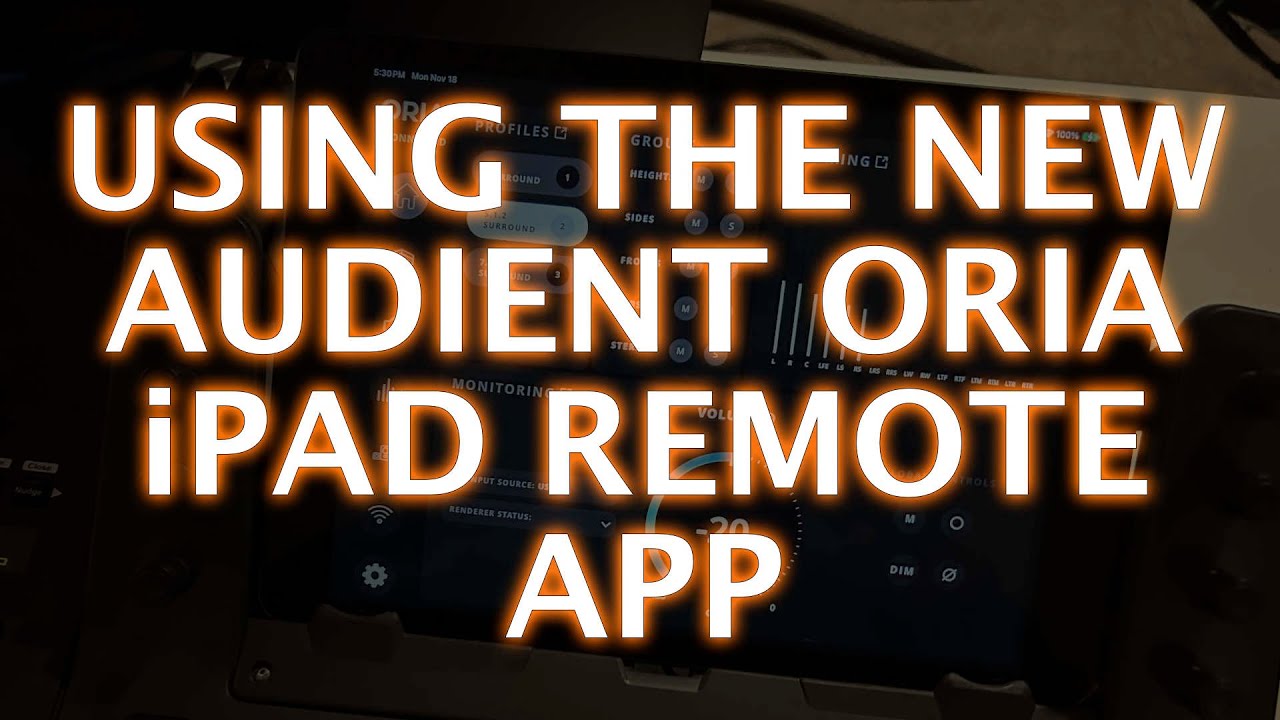 Using The New Audient ORIA iPad Remote App