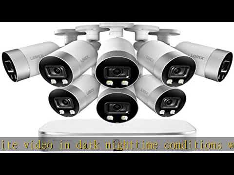 Lorex 4K Security Camera System, 8-Channel 2TB NVR with 8 Indoor/Outdoor Wired IP POE Metal Smart D
