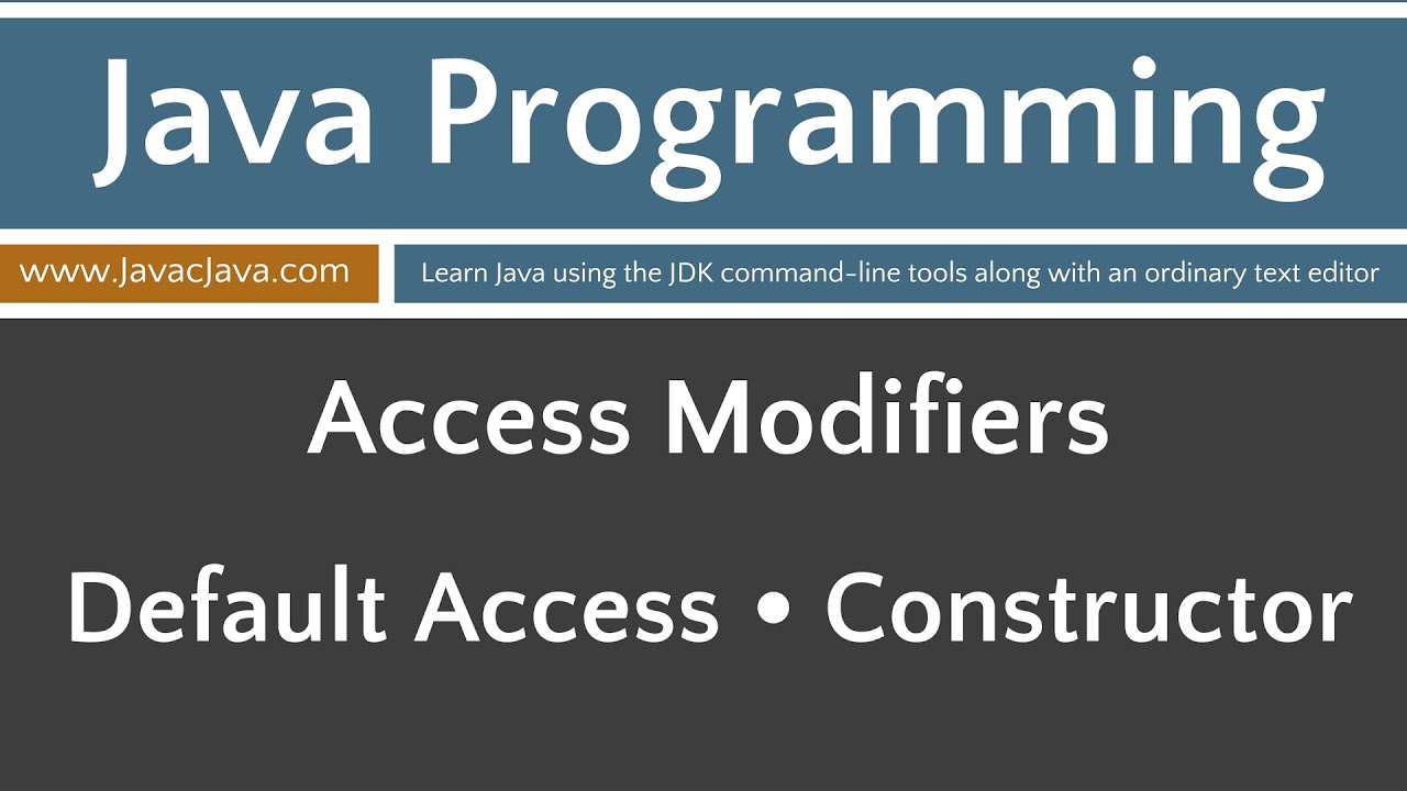 Learn Java Programming - Default (Package-Private) Access Applied to a Constructor