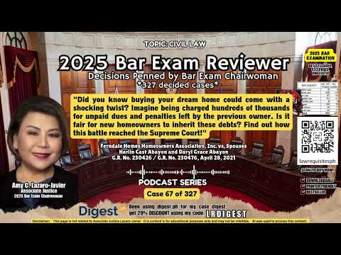 Ferndale Homes Homeowners Association, Inc. vs. Spouses Harlin Abayon G.R. No. 230426 April 28, 2021