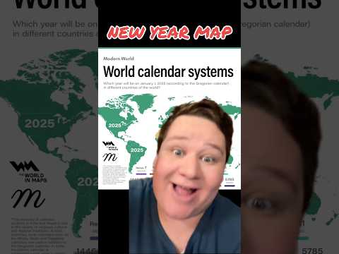 NEW YEAR MAP 2025 CALENDAR #history #historyfacts #map #newyear #newyears #newyear2025 #2025 #ny2025