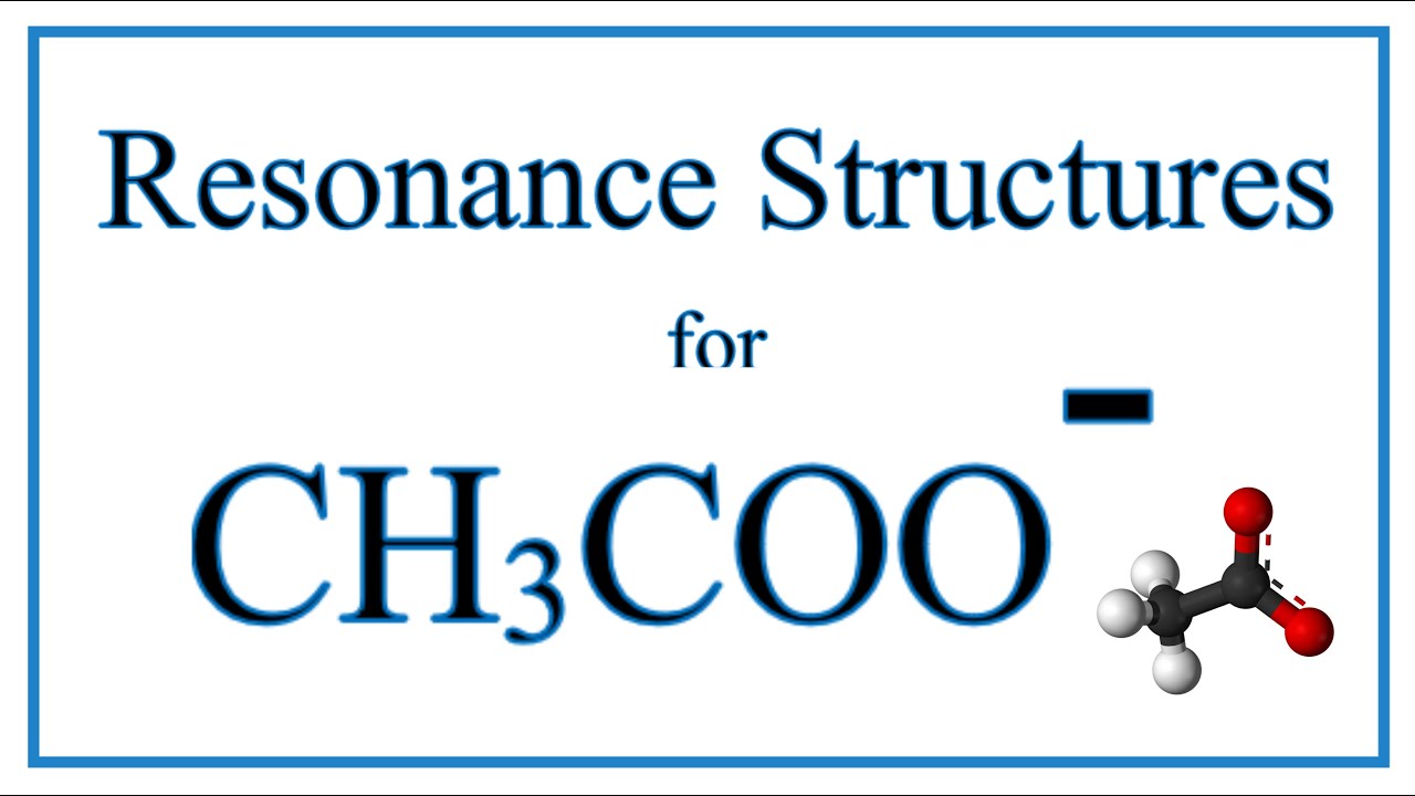 Resonance Structures for CH3COO- (Acetate ion)