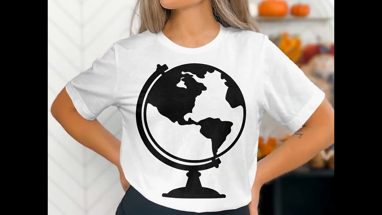 Globe Silhouette SVG, World Map Clipart, Earth Vector, Global Digital Cut File