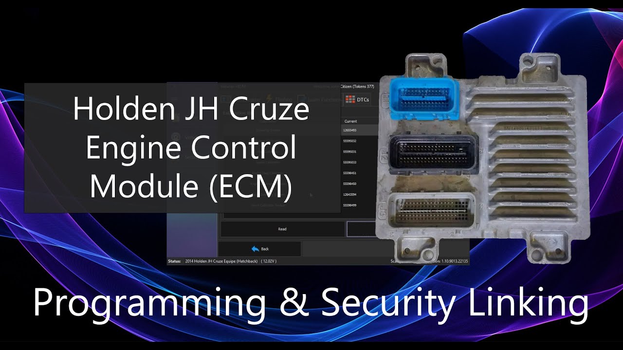 Holden JH Cruze Engine Control Module (ECM) Programming and VIN Security Linking