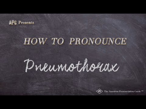 How to Pronounce Pneumothorax (Real Life Examples!)