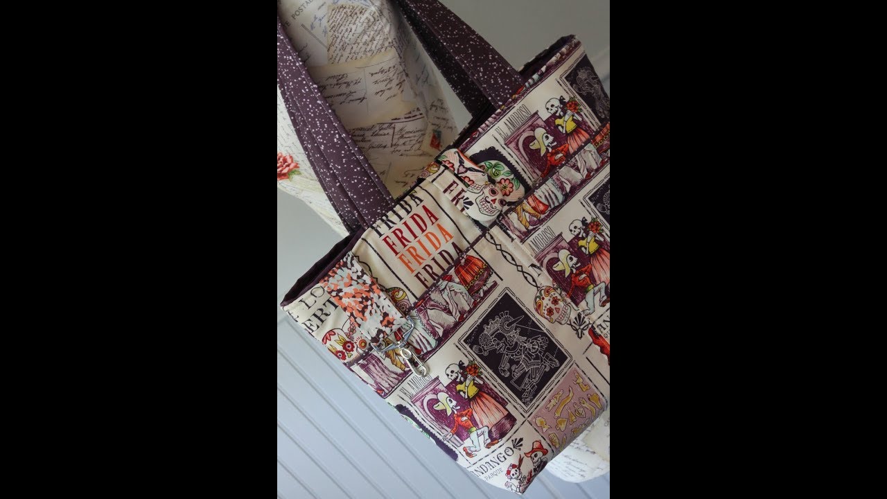 How to sew a Market Tote Bag with Button Tab Closure