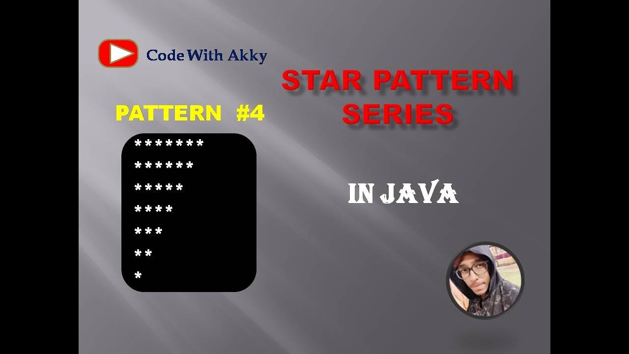 Star Pattern Program in Java 4 | [How to print star shape in java]