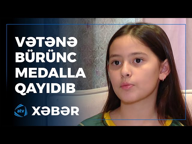 10 yaşlı Şəms vətənə bürünc medalla qayıdıb - VİDEO - Oxu.az