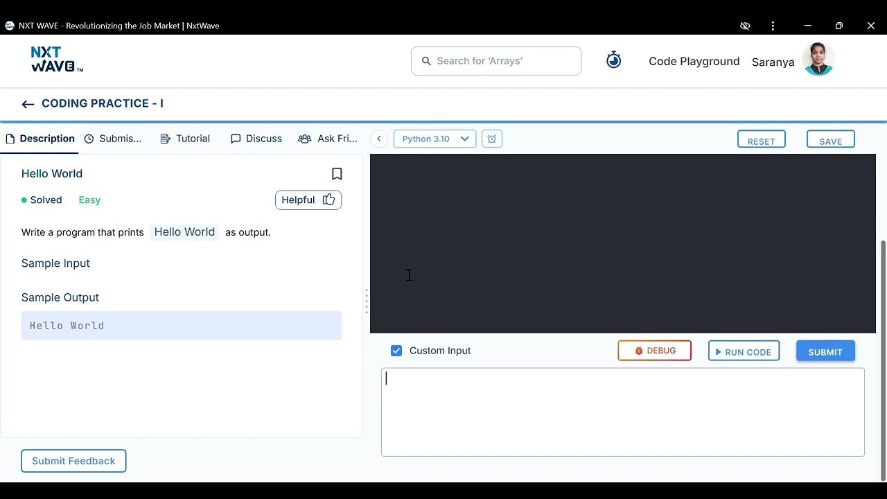 Python Coding practice 1 @NxtWaveTech #ccbp #ccbpian #intensive #python #coding #NxtWave