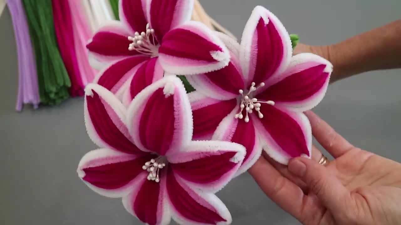 😍 AMAZING 😍 How to Make Cute Flowers from Pipe Cleaner
