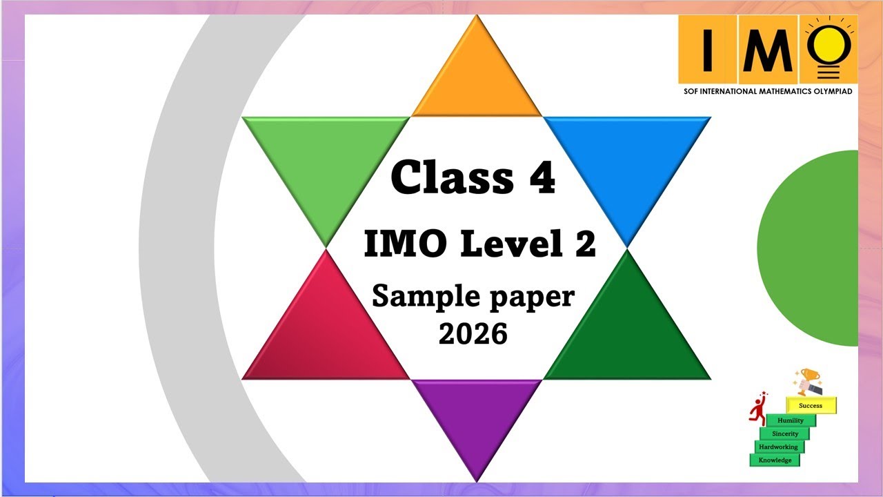 Class 4 IMO Sample Paper 2026 | Previous year paper 2024-25