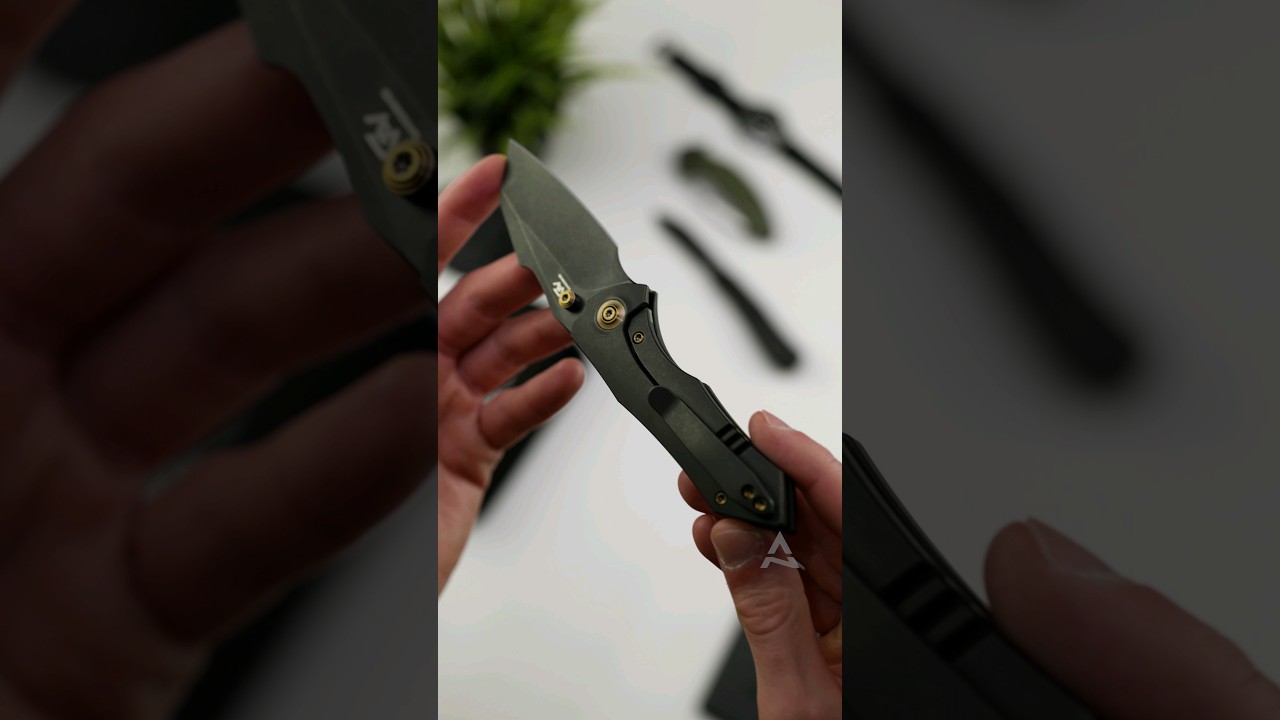 WE Knife High-FinBlack Titanium Black CPM-20CV unboxing pocket knife