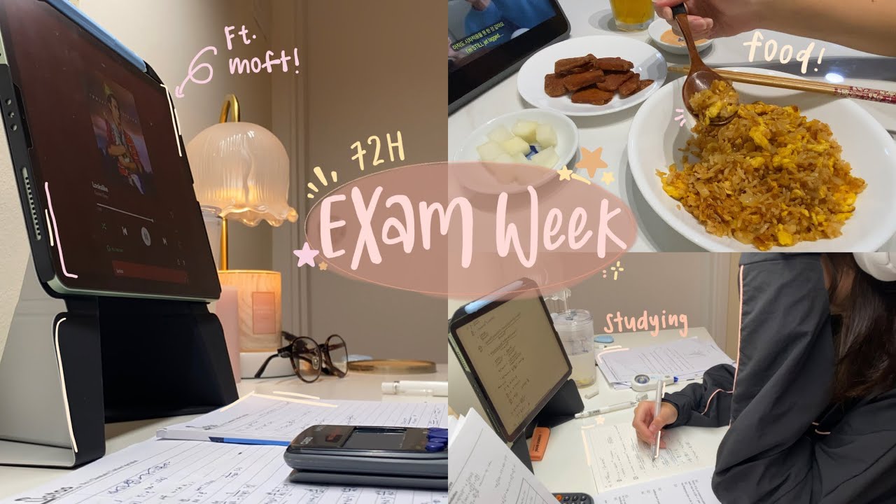 72 study vlog | productive exam week grind pt 1 (ft. moft!)