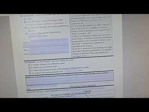 How to request a hearing in Arizona to remove order of protection
