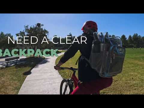PVC Transparent Clear SHYLERO Backpacks, Blue backpack, black backpacks