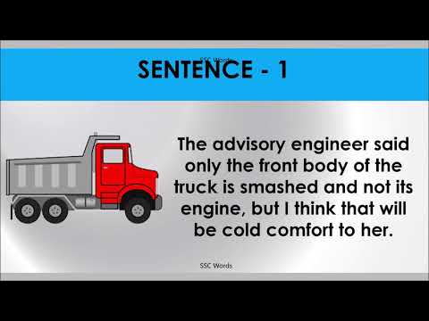 COLD COMFORT Idiom 1021 # Meaning and five sentences # SSC Words