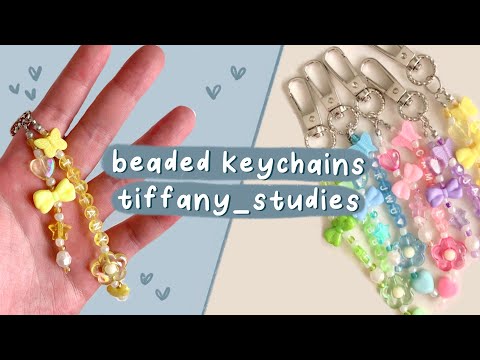 how to make cute beaded keychains!! | tutorial | tiffany_studies