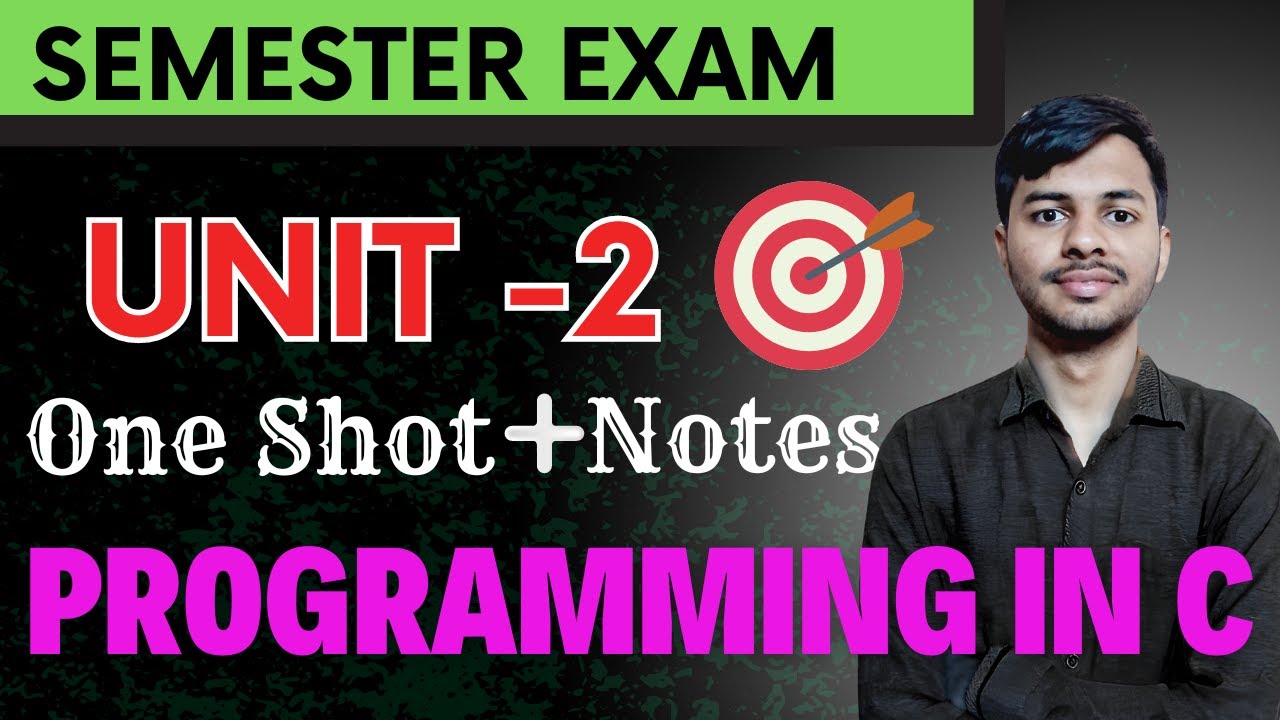 Programming in C🎯💪🏽 | Unit 2 One-Shot #15forteen #engineering #bca #btech #programming #code #ipu