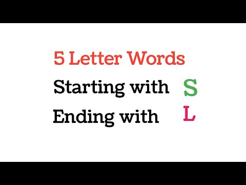 5 Letter English Words Starting with S & Ending with L | List of words with S & L