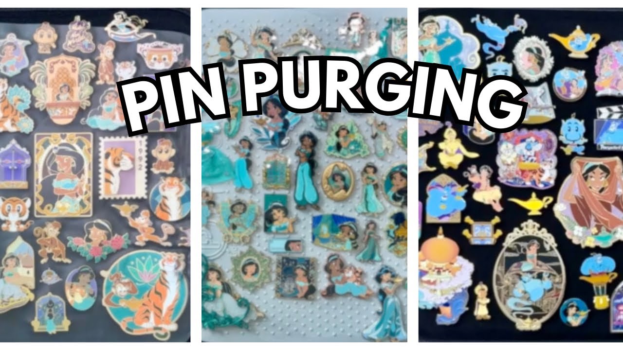 Disney Pin Decluttering/Purging | Getting Rid of Some Unwanted Jasmine/Aladdin Pins ! 