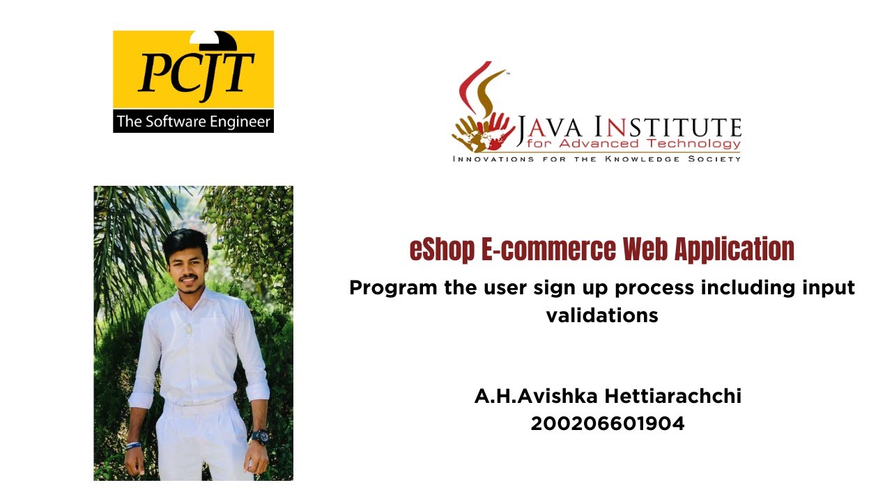 Web Programming 1 | Task 02 | eShop | 1st year | Java Institute