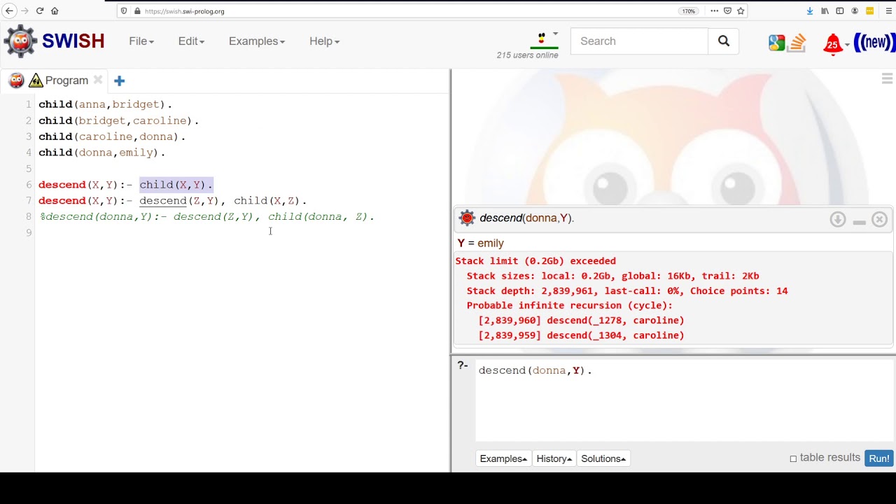 Prolog 9b: Avoiding infinite recursion